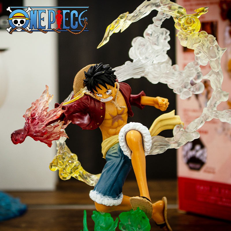 【พิเศษ】One Piece Hand-made Fire Fist Luffy Model Decoration Four 4 Gear ...