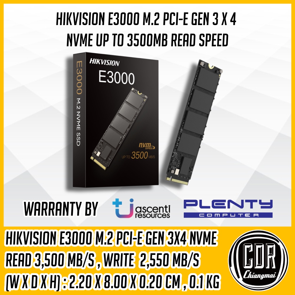 HIKVISION E3000 M.2 PCI-e Gen 3 x 4 NVMe Up To 3500MB Read Speed ...
