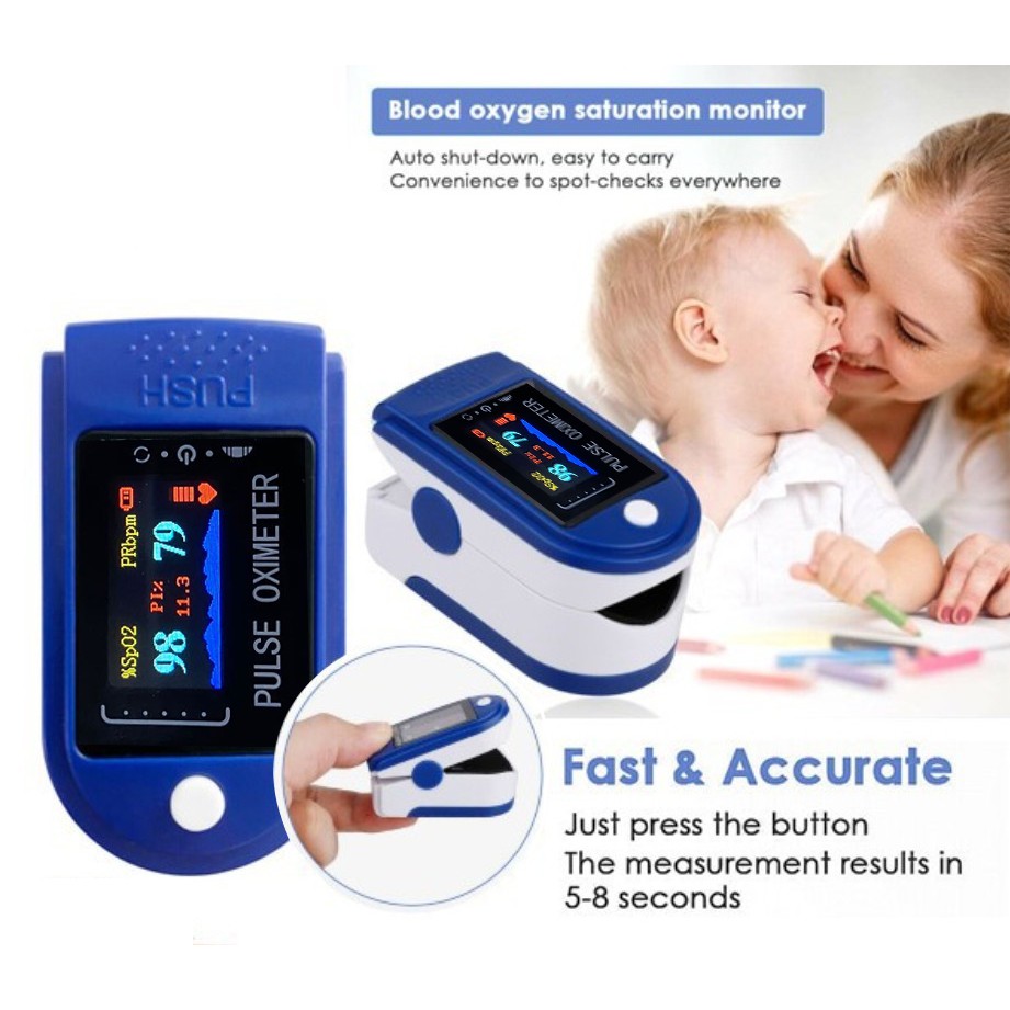 Finger Tip Pulse Oximeter Blood Pressure Heart Beat Monitor ...