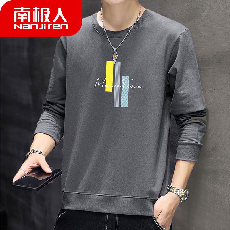 Waffle Long Sleeve t-Shirt Mens Loose Round Neck Swe - 2obcq5r67_ - ThaiPick