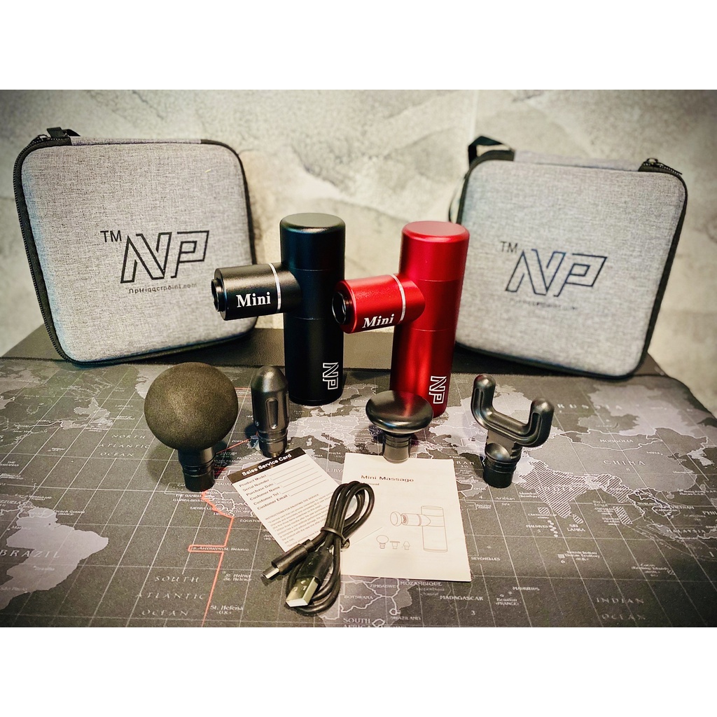 ปืนนวดคุณภาพสูง Massage gun รุ่น NP mini มี 4หัวนวด - it.karit - ThaiPick