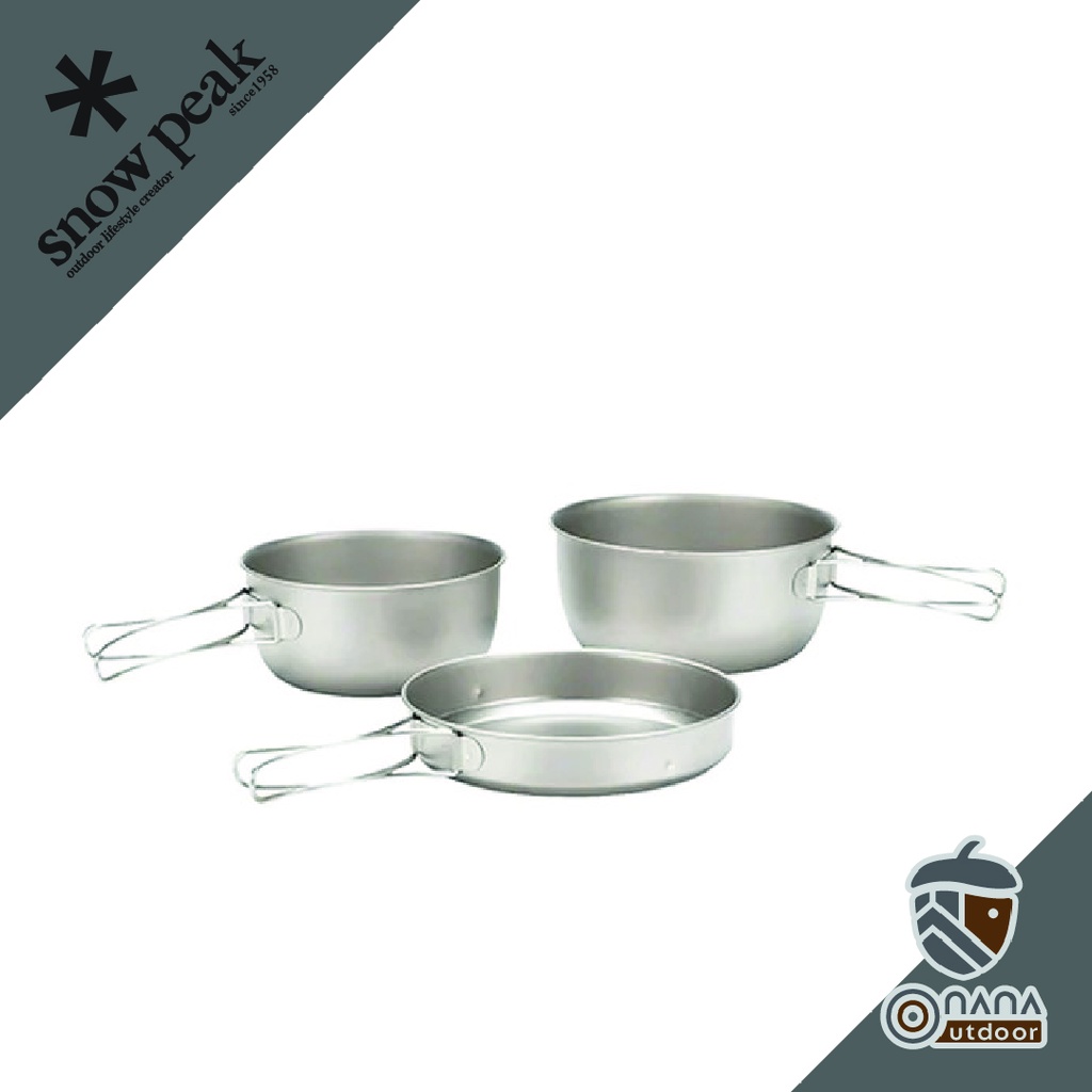 Snow peak 3 Piece Titanium Cookset | Shopee Thailand