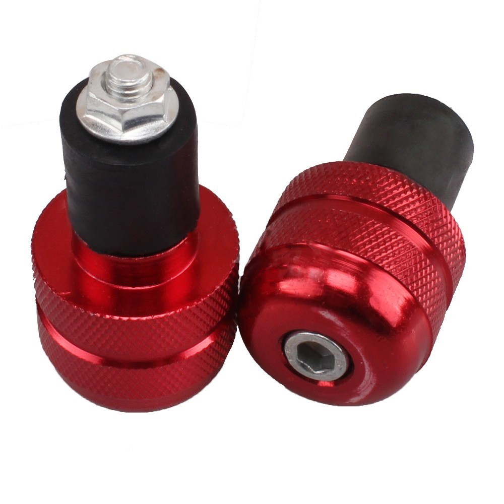 1 Pair 7/8" Motorcycle Bar End Weight Grip Cap Bike Round Handlebar ...