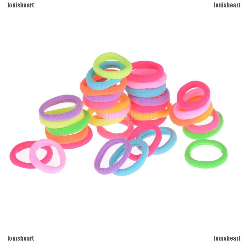thro 20pcs Mixed Colours Hair Accessories For Girls Women Rubber Bands ...