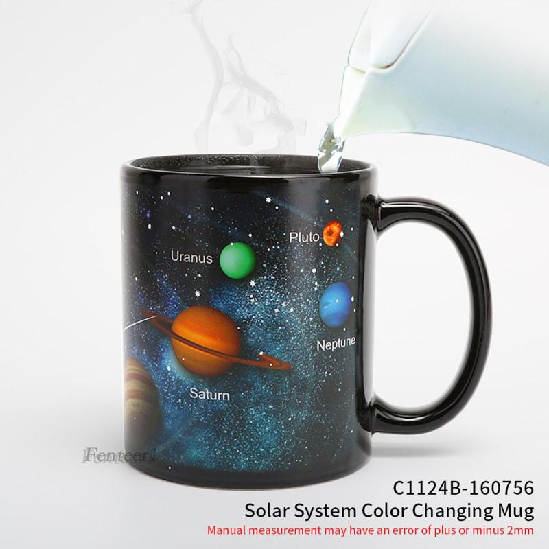 Porcelain Color Changing Coffee Mug Heat Sensitive Mug for Tea Planet ...