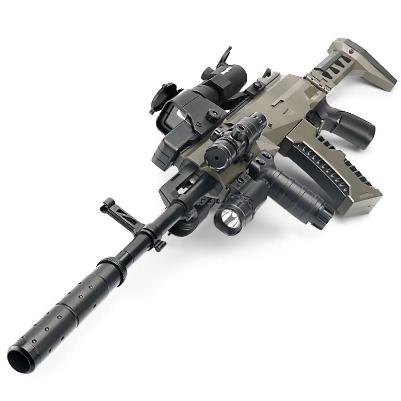 M762 AK15 สนามกลางแจ้งปืนโจมตีคู่มือปืนฉีดน้ำไฟฟ้าไก่จำลองอุปกรณ์การรับประทานอาหารปืนของเล่น ...