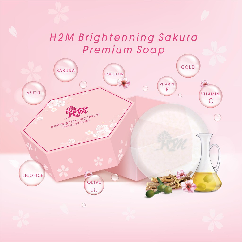 H2M Brightening Sakura Premium Soap สบู่ซากุระ ทองคำ | Shopee Thailand