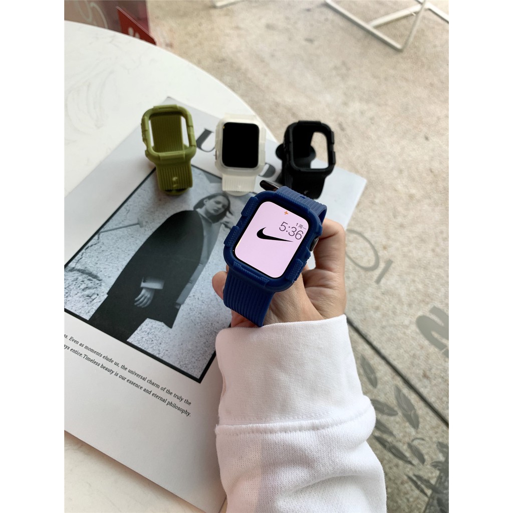 สาย applewatch ♧ใช้ได้กับ iwatch 12/3/4/5/6 ซิลิโคนกีฬารุ่นที่ Apple ...