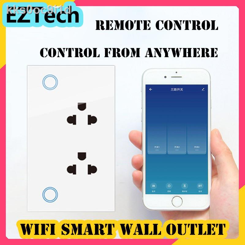 â˜œEZTECH US WiFi Smart Wall Outlet wall plug wall socket Remote ...