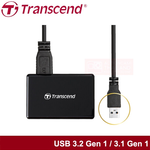 TRANSCEND CARD READER EXTERNAL USB 3.2 Gen 1 3.1 Gen 1 การ์ดรีดเดอร์ ...