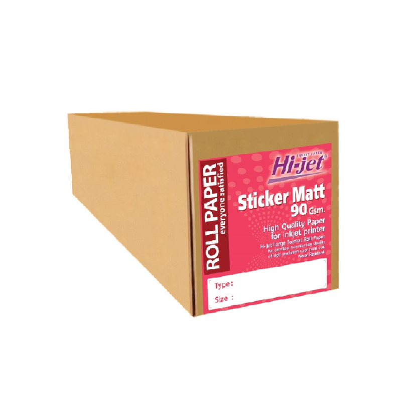 Hi-jet สติ๊กเกอร์ผิวด้าน Inkjet Sticker Matt 90 แกรม ไซส์ม้วน - hijet ...