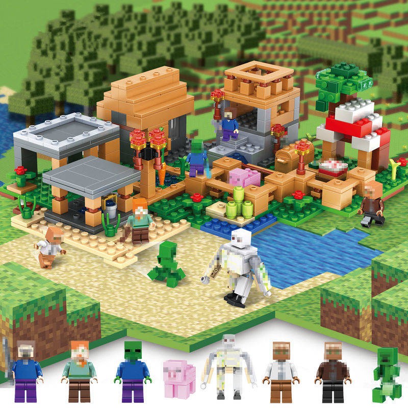 minecraft/ ใช้งานร่วมกับ Lego Minecraft Building Blocks ประกอบ 6 Jigsaw ...