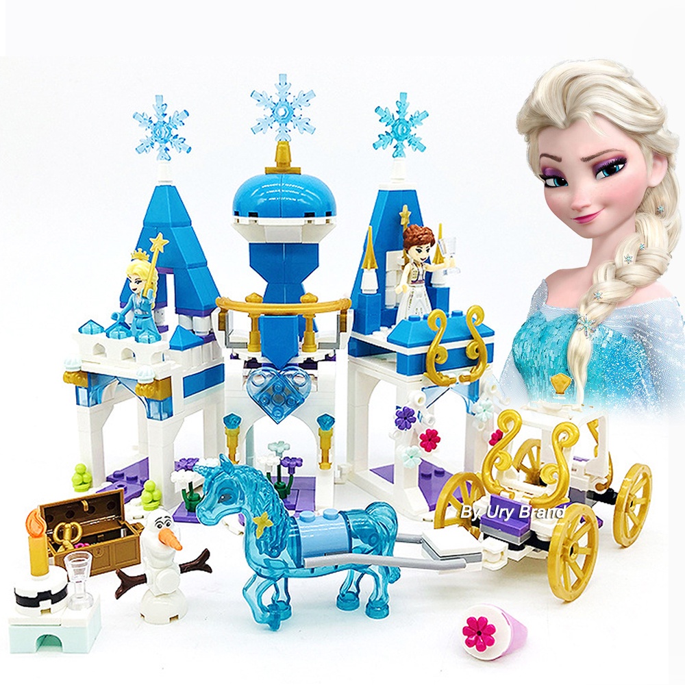 Lego Friends ที่เข้ากันได้ Disney Frozen Lepin Castle Princess Carriage ...