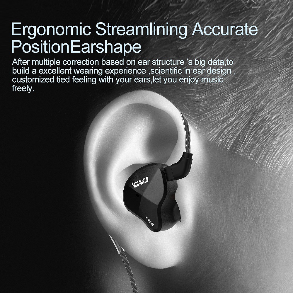 Cvj CSN หูฟังอินเอียร์ 12 ยูนิต ไฮบริด โลหะ HIFI มอนิเตอร์เพลง (ไม่มี ...