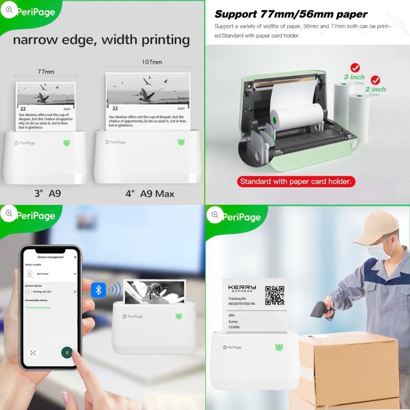 ใหม่ล่าสุดเครื่องปริ้น Peripage A9 A9s A9MAX A9sMAX (เครื่องปริ้นพกพา ไร้หมึก) - kinokoshoppu ...