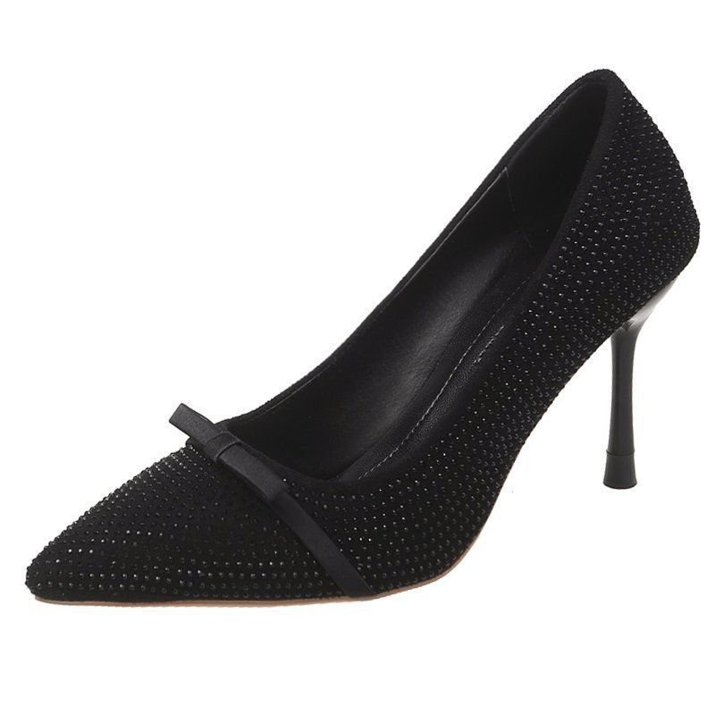 Xue Ni รองเท้าส้นสูง หัวแหลม ประดับพลอยเทียม แฟชั่นฤดูใบไม้ผลิ ฤดูร้อน ...