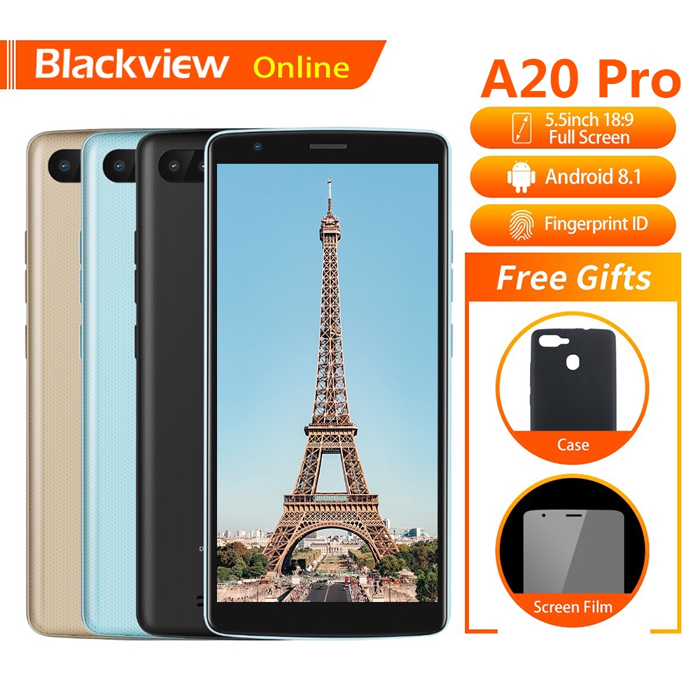 Blackview A20 Pro Original 5.5Mobile Phone 2GB 16GB Quad-Core Android 8 ...