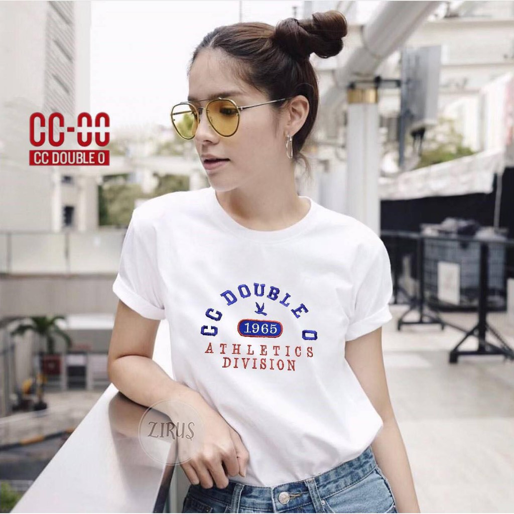 สินค้าขายดี เสื้อยืดงานปัก -งานป้ายห้อย CC -OO DIVISION Cotton100 ...