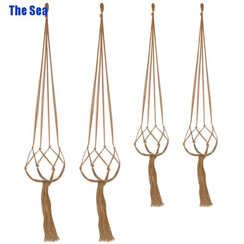 The Sea☆Garden Plant Hanger Macrame Hanging Planter Basket Rope Flower ...