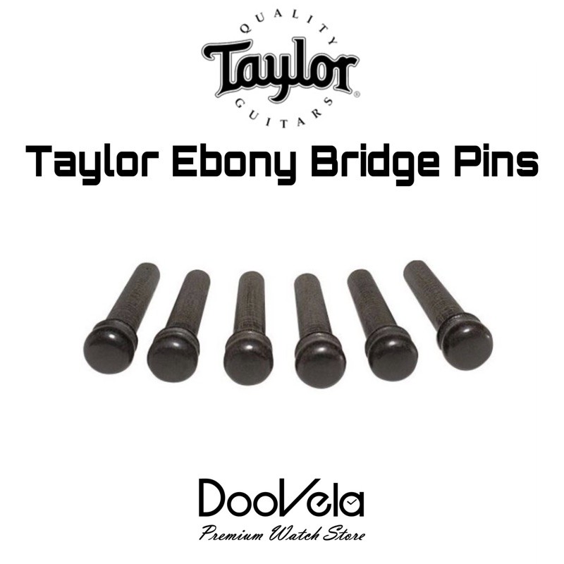 Taylor Ebony Bridge Pins หมุดไม้อีโบนี่ สำหรับกีตาร์โปร่ง - doovela ...