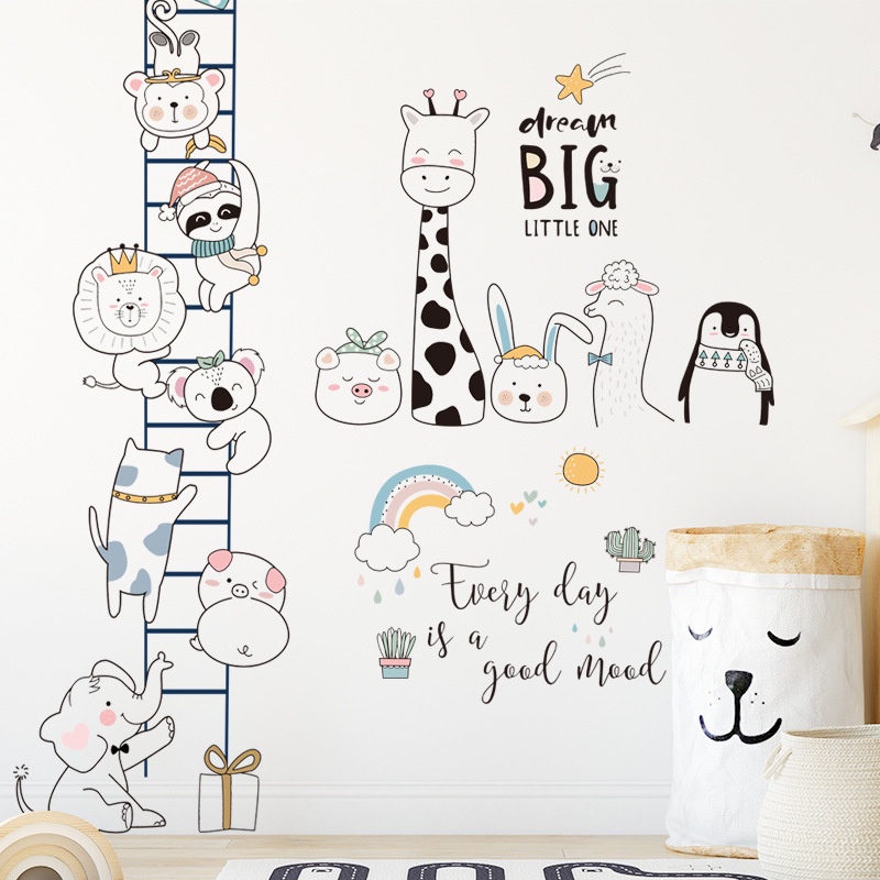 Animal Wall Stickers Childrens Room Bedroom Sofa Background Decoration ...