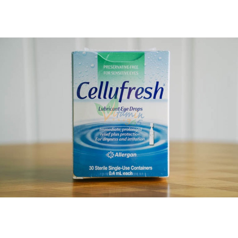 Cellufresh Eye Drops 0.4 ml น้ำตาเทียม ช่วยให้ตาชุ่มชื่น 1 กล่อง 30 ...