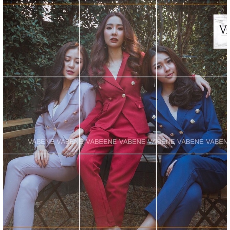 M10 S-XL มี7สี Set ชุดเซ็ต เซต2ชิ้น เซตสูทขายาว เซตสูทผู้หญิง เซตสูทแฟชั่น ชุดเข้าเซต ชุดออกงาน ...