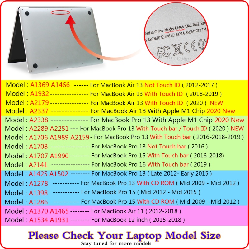 Gradient Color Hard Case For New Macbook Pro Air 13 M1 2020 2021 A1932 ...