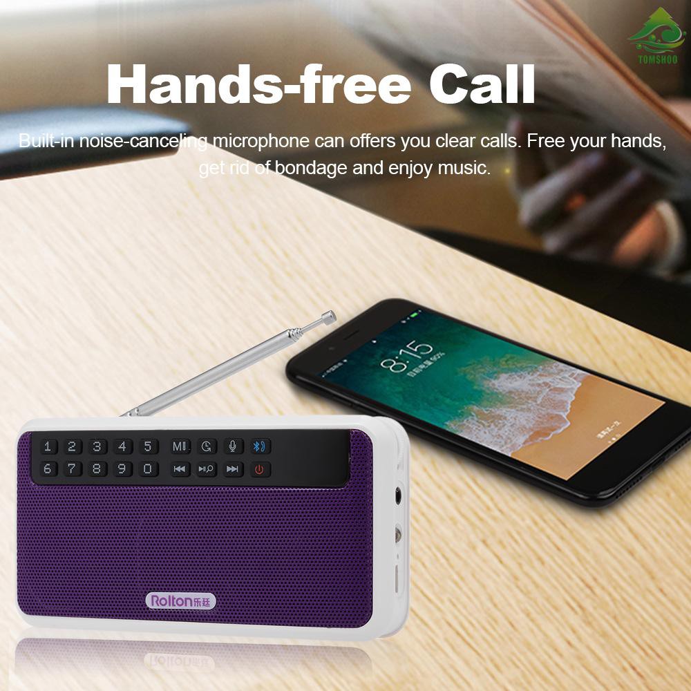 Rolton E500 Wireless Bluetooth Speaker 6W HiFi Stereo Music Player Portable Digital FM Radio w ...