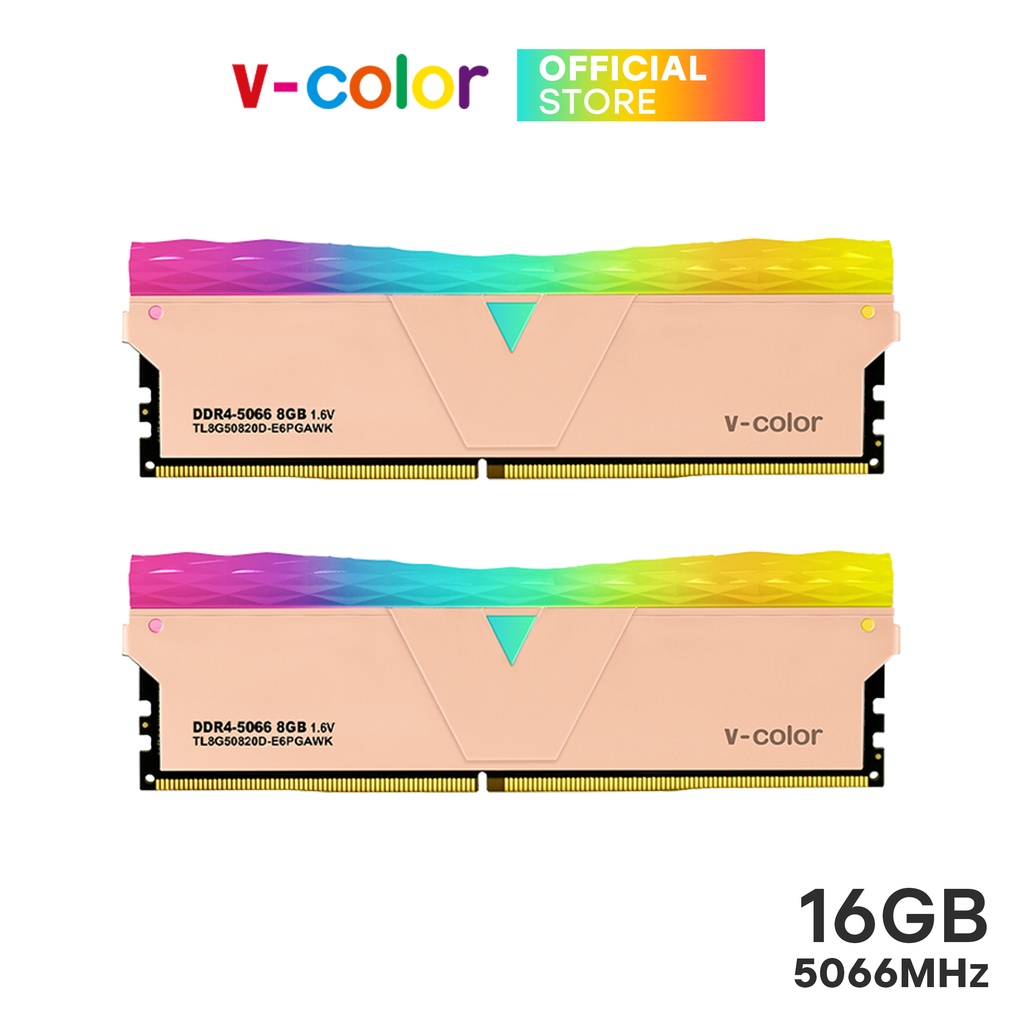 v-color RAM PC Prism Pro RGB 16GB (8GBx2) DDR4 Bus 5066MHz | Shopee ...