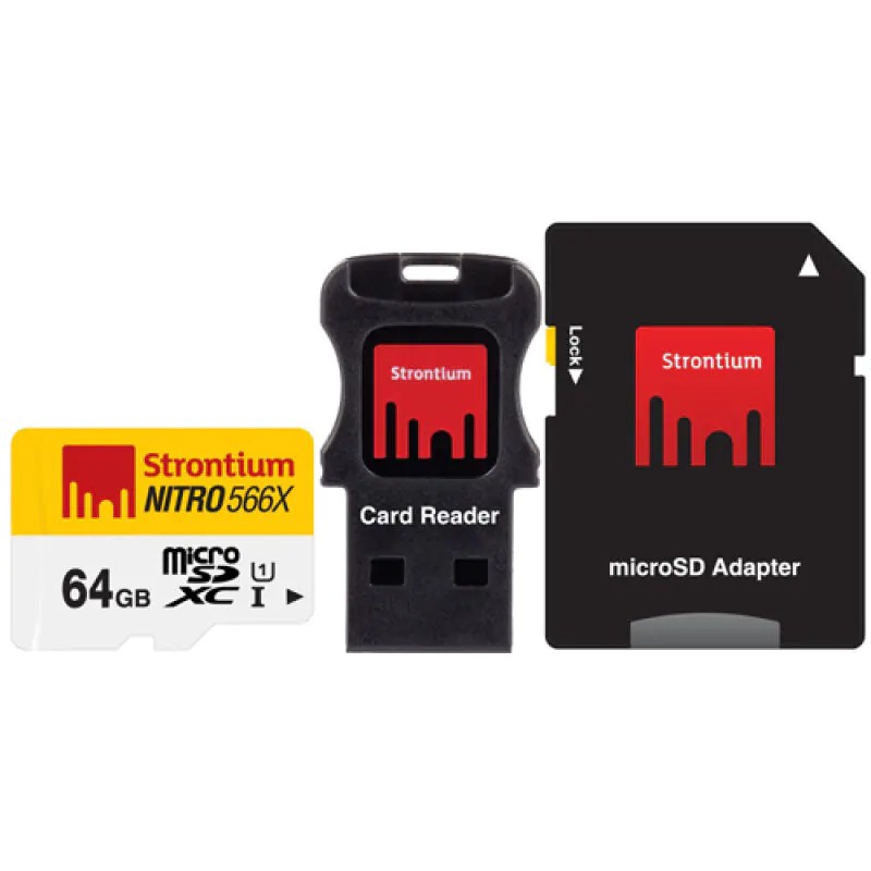 Strontium NITRO UHS-1 MicroSD Class 10 64GB 566X Speed (85MB/s ...