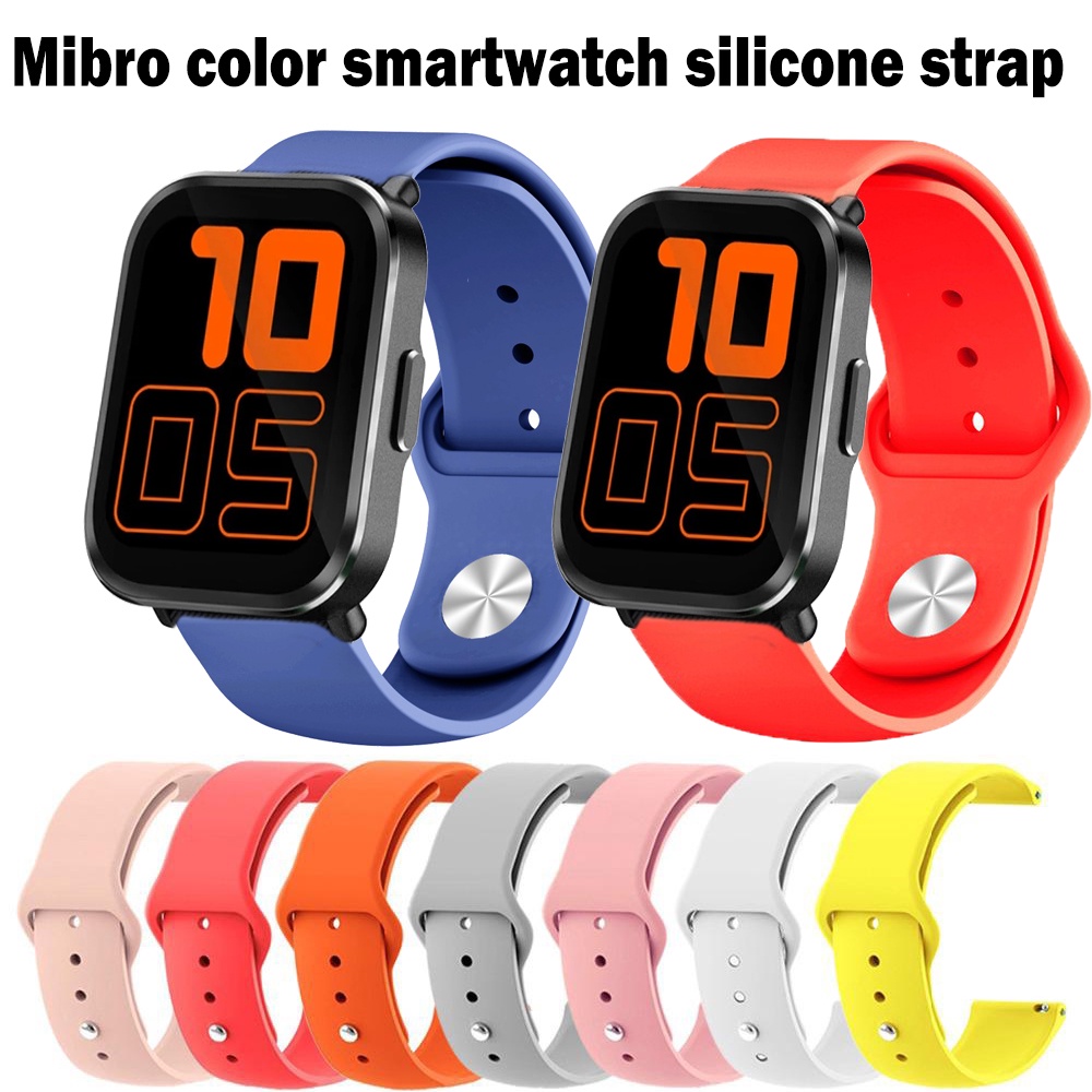 สาย mibro color smartwatch สายนาฬิกาข้อมือซิลิโคน สาย mibro color ...