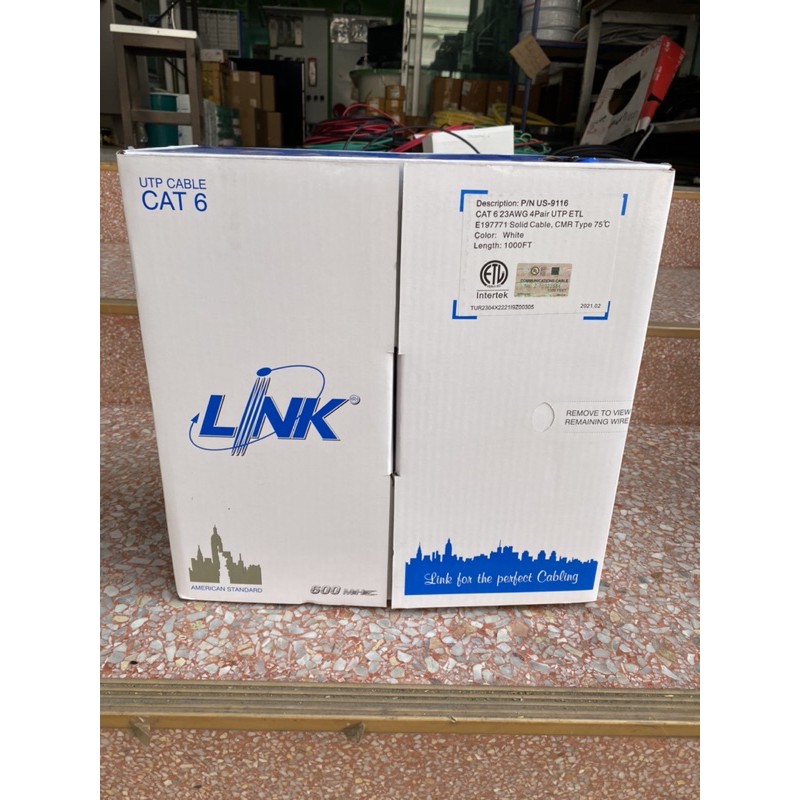 US-9116 LSZH สายแลน CAT 6 LINK UTP(600Hz) 305เมตร Indoor - nickkuu ...