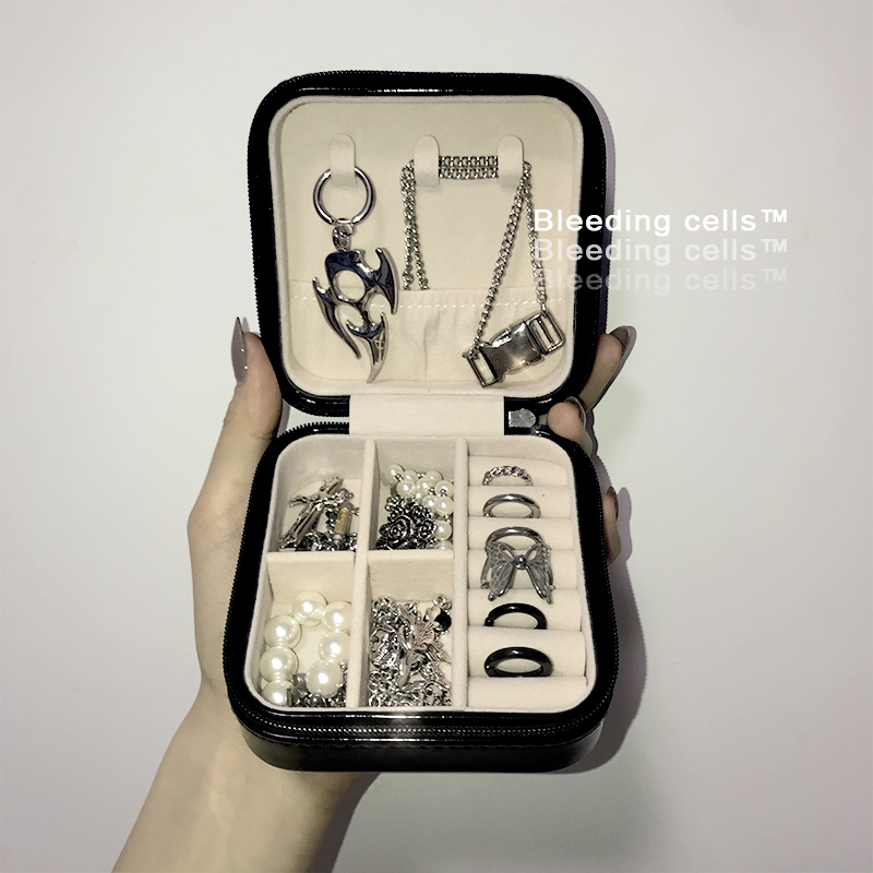 Ins jewelry storage box simple travel portable small net red jewelry ...