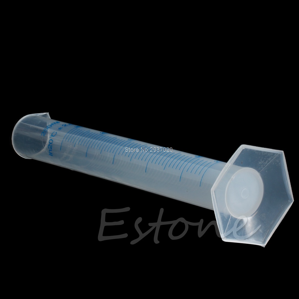 50ml Laboratory Liquid Trial Test Tube Jar Tool Plastic Measuring ...