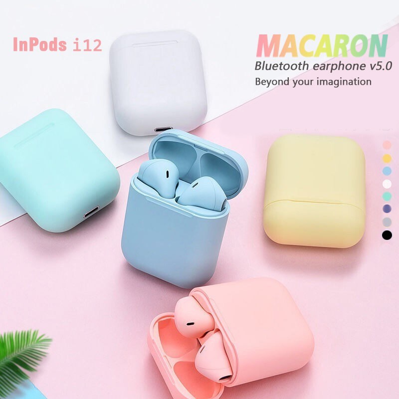 Macaron inPods 12 Bluetooth Earphone 5.0 Wireless Headphones inPods 12 ...
