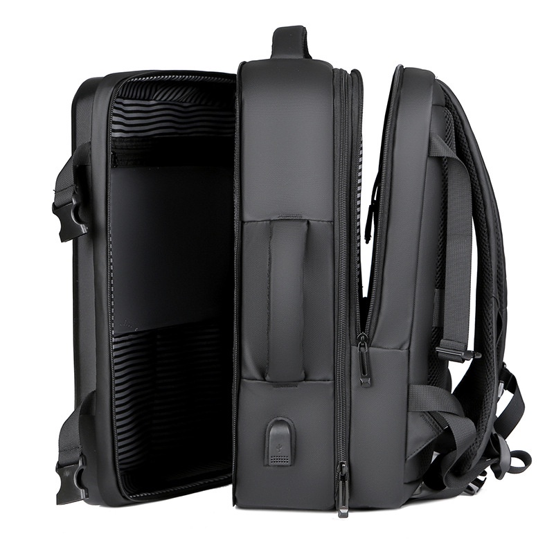 Large capacity hard shell backpack men39s USB business expansion ...