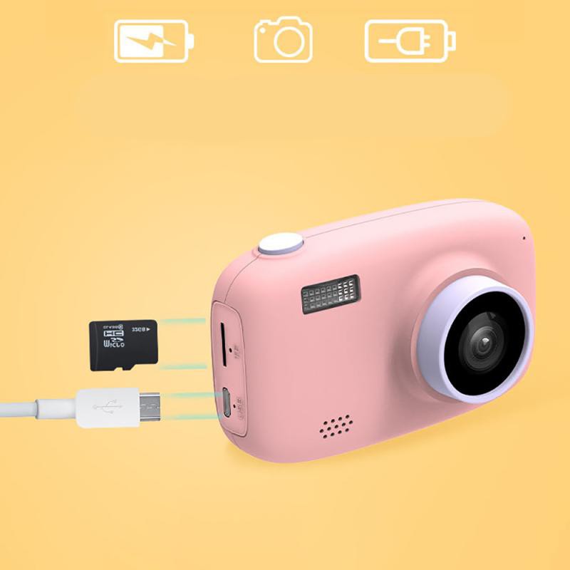 Children's Camera Cute Toy Cat Mini Digital Camera IPS Screen Education ...