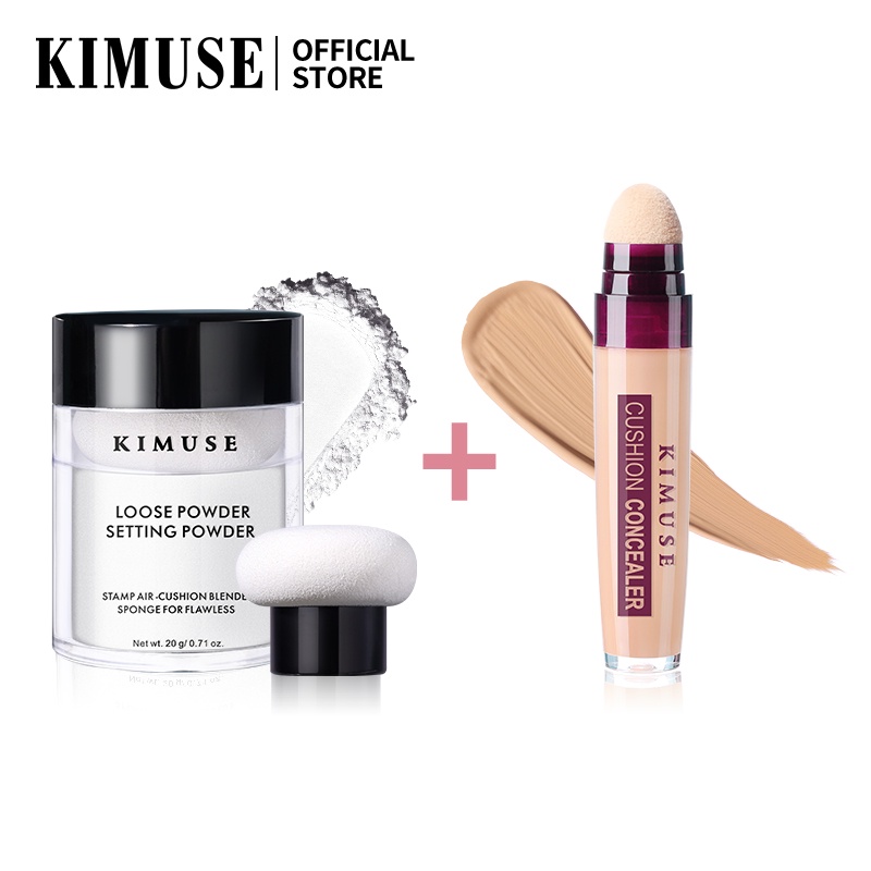 Kimuse ชุดแสตมป์แป้งฝุ่น คุชชั่นคอนซีลเลอร์ ปกปิดธรรมชาติ 4 สี ...