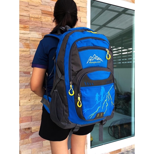 ส่งของทุกวันจาก กทม. กระเป๋าเป้เดินทาง Ronglida ขนาด50ลิตร ผ้าไนลอนหนา ...