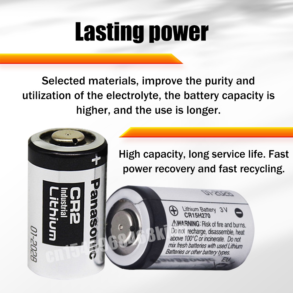 พานาโซนิคanasonic CR2 CR15H270 DLCR2 ELCR2 3V 850mAh Lithium Battery For Digital Camera ...