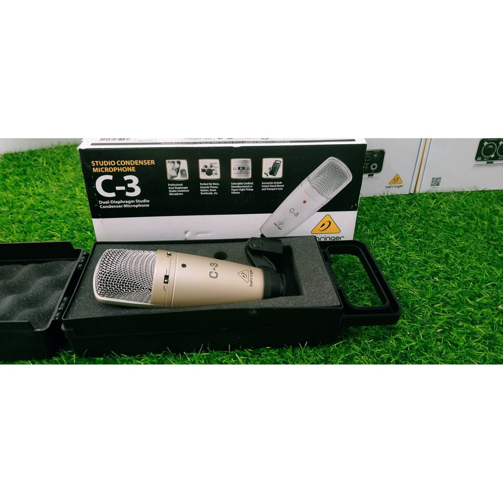 BEHRINGER C-3 STUDIO MICROPHONE C3 ไมค์ อัดเสียง พูด ร้อง งานสตูดิโอ ...