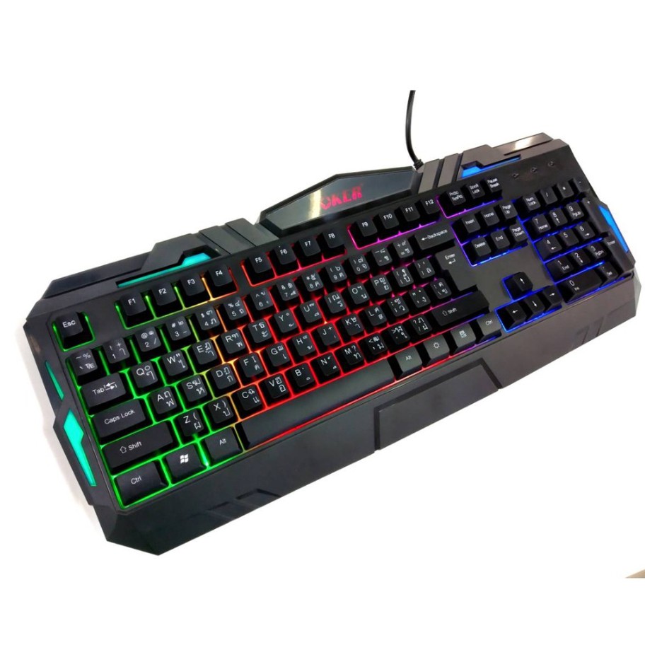 OKER คีบอร์ทไฟ Backlight LED Gaming Keyboard รุ่น S-917 | Shopee Thailand