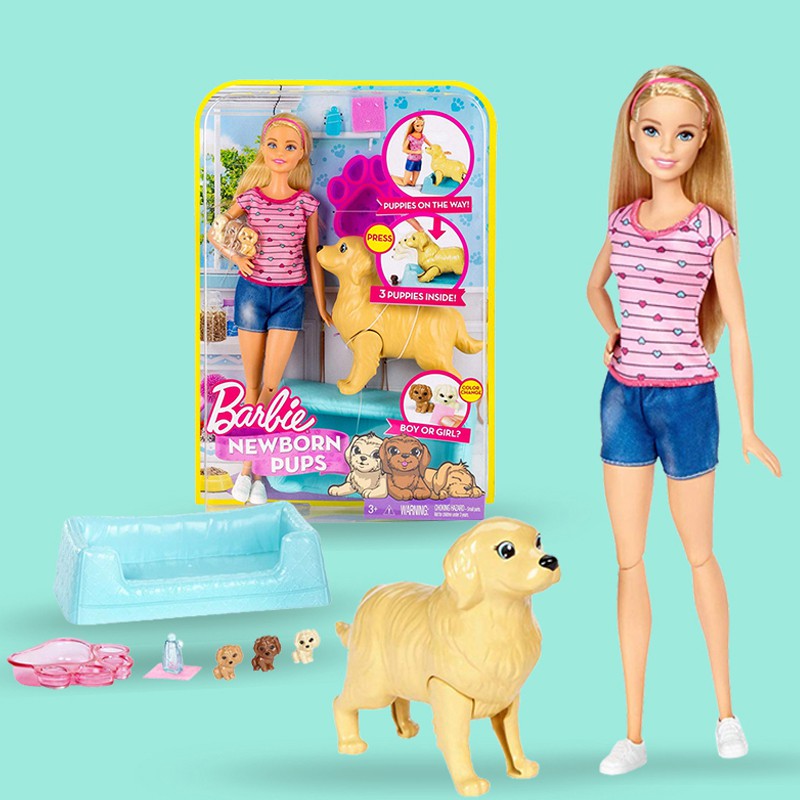 ตุ๊กตาบาร์บี้ของแท้ Barbie Dog Care Combo Gift Set Girl Princess Play ...