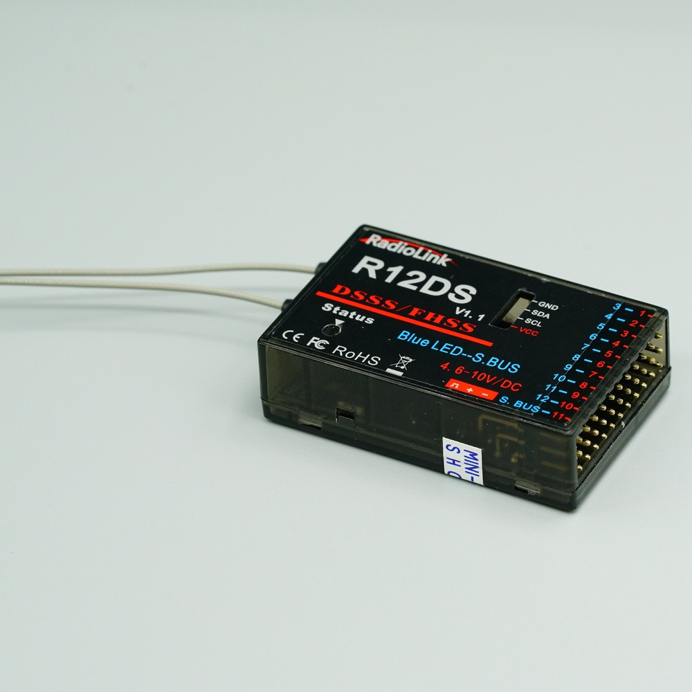 R12DS Radio link Receiver 12 Channels รีซีฟเรดิโอลิ้ง 12 ช่อง (ส่งจาก ...