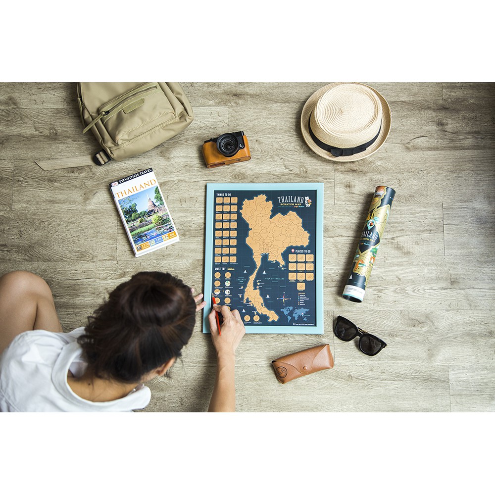 แผนที่ขูดได้ ประเทศไทย Good Weather Scratch Map ดีไซน์น่ารัก คุณภาพ ...
