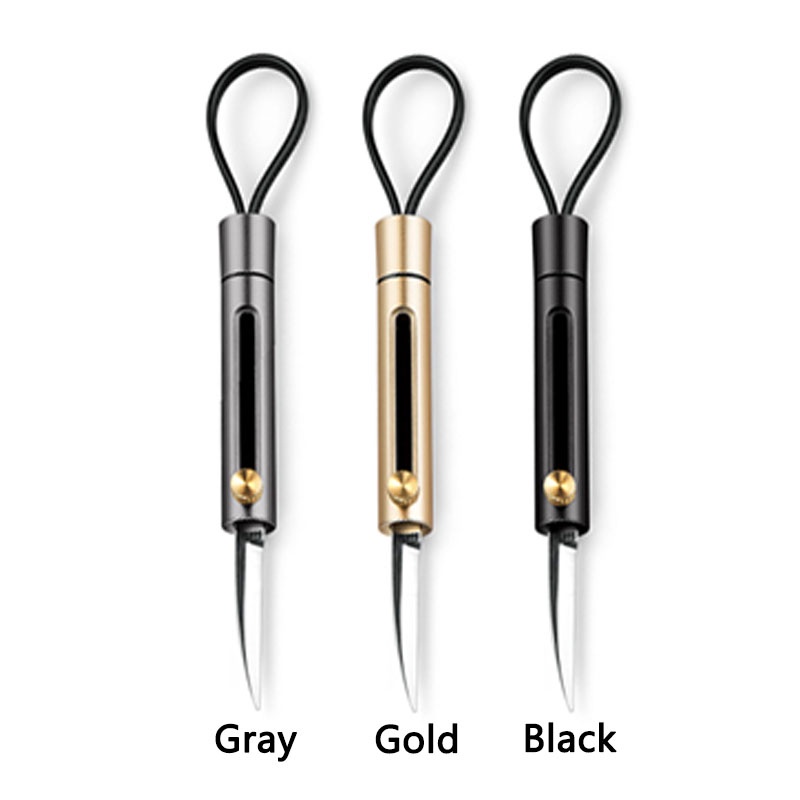 Defense Tactical EDC Aviation Aluminum Keychain with Cutter Knife Car ...