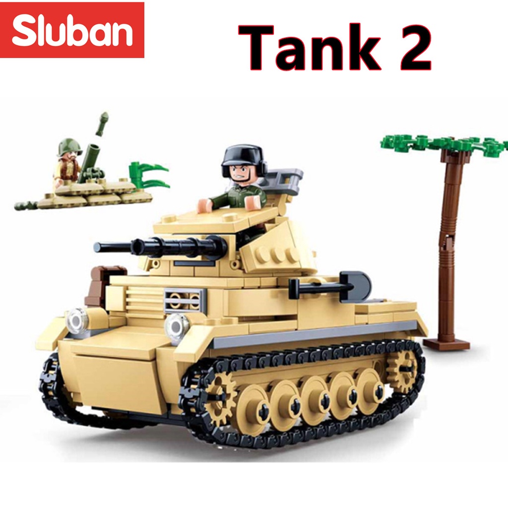 Sluban บล็อคตัวต่อรถถัง WW2 Army Panzer II B0691 พร้อมแบรนด์ชั้นนํา 356 ...