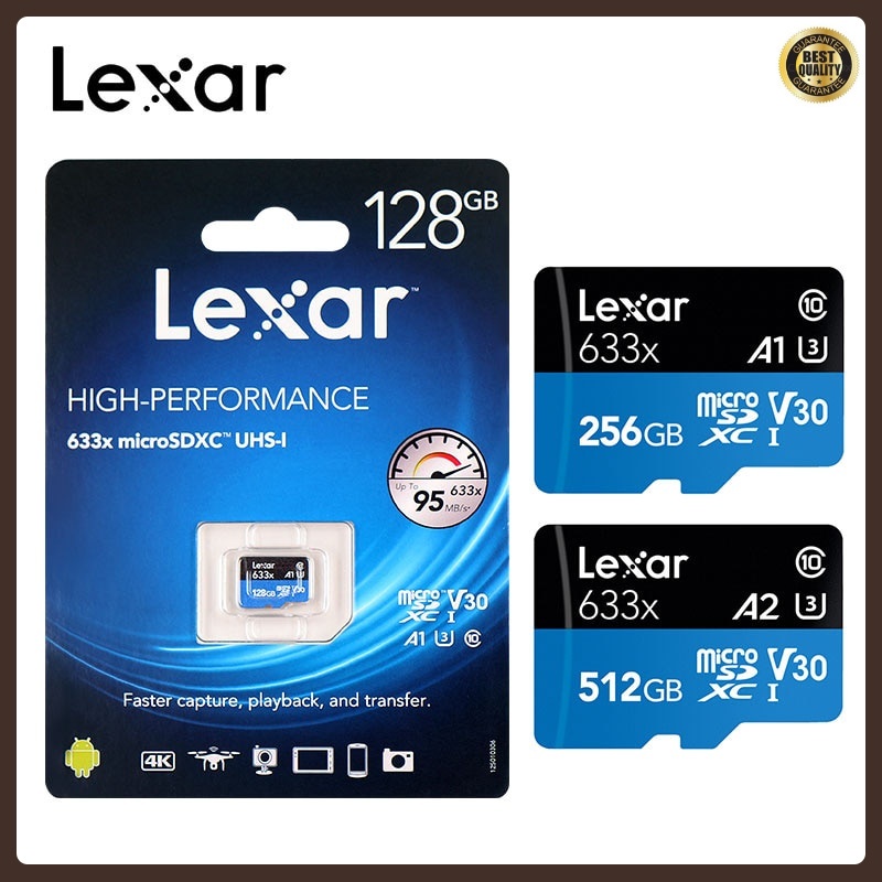 Lexar 32GB 64GB 256GB 128GB 512GB MicroSD High-Performance microSDHC microSDXC 633x UHS ...