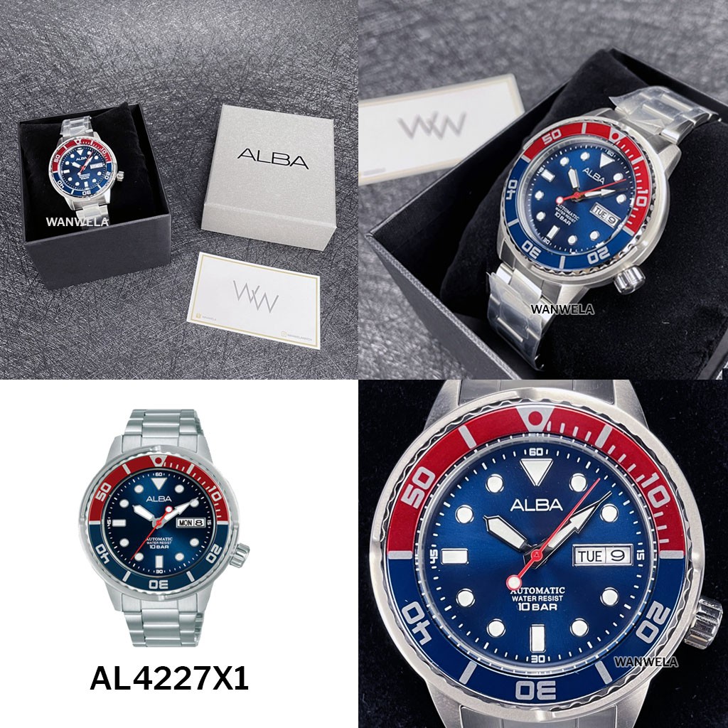 ใส่โค้ดลดเพิ่ม ของแท้ นาฬิกาข้อมือ ผู้ชาย ALBA Automatic Tuna เครื่อง ...